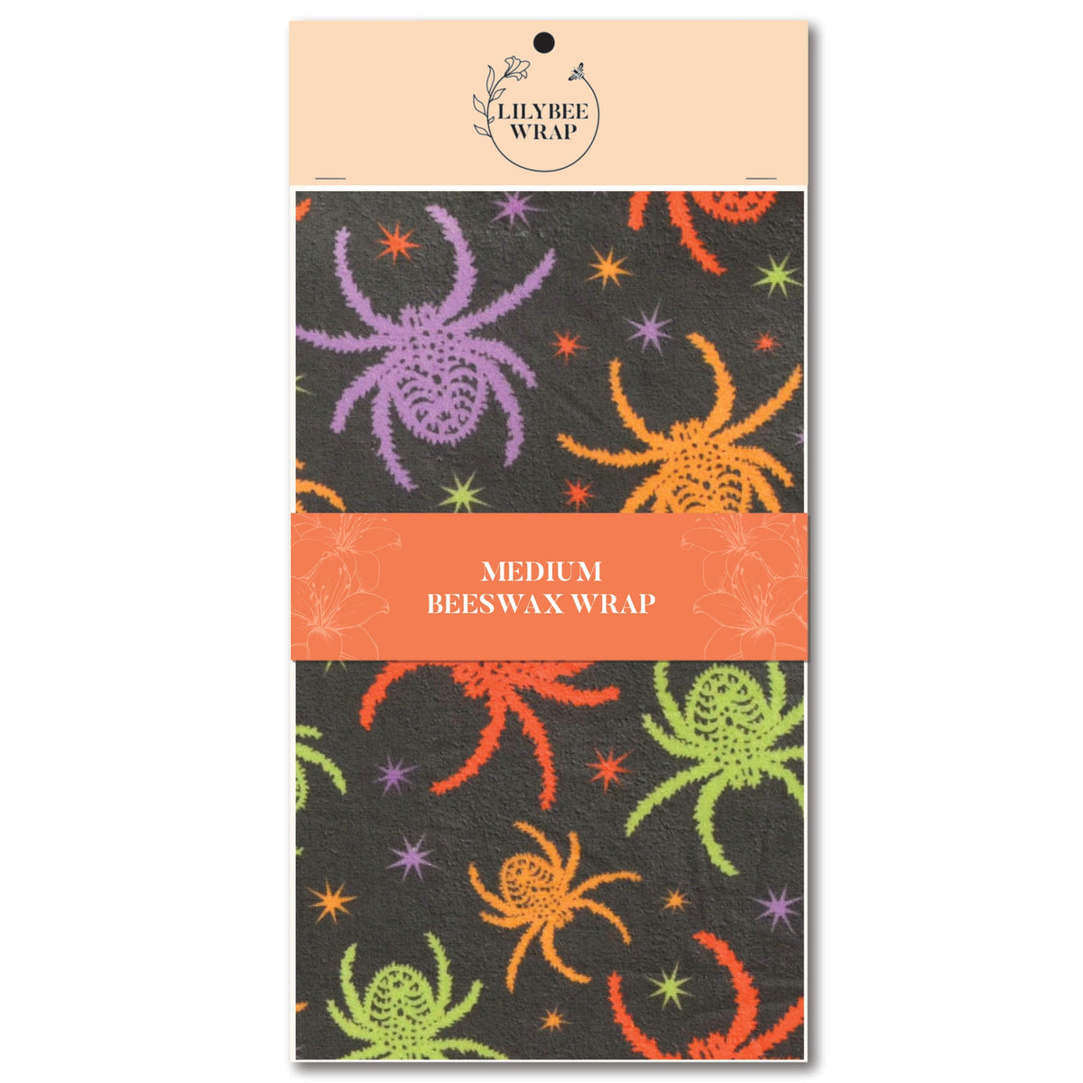 Incey Wincey Spiders - medium beeswax wrap – Dee's Bees NZ